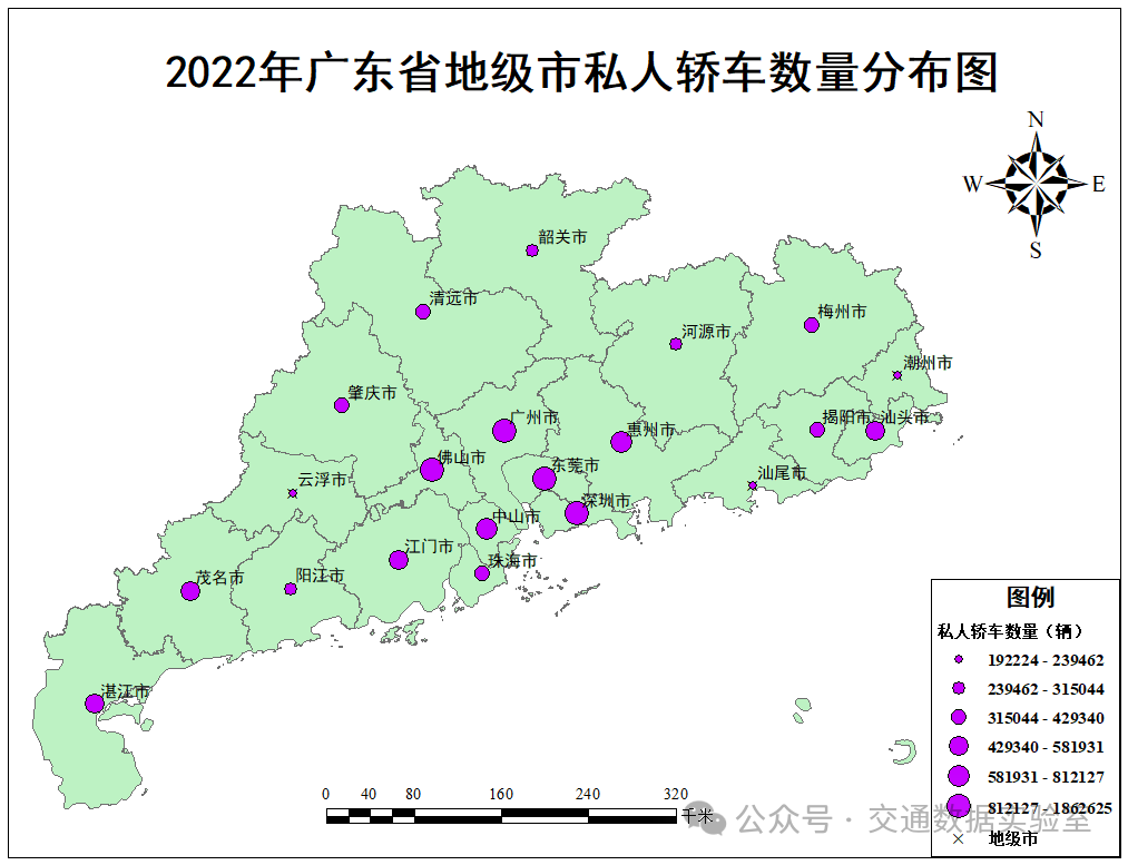 广东省各城市基础信息画像（ArcGIS与交互式对比） - 交通数据实验室